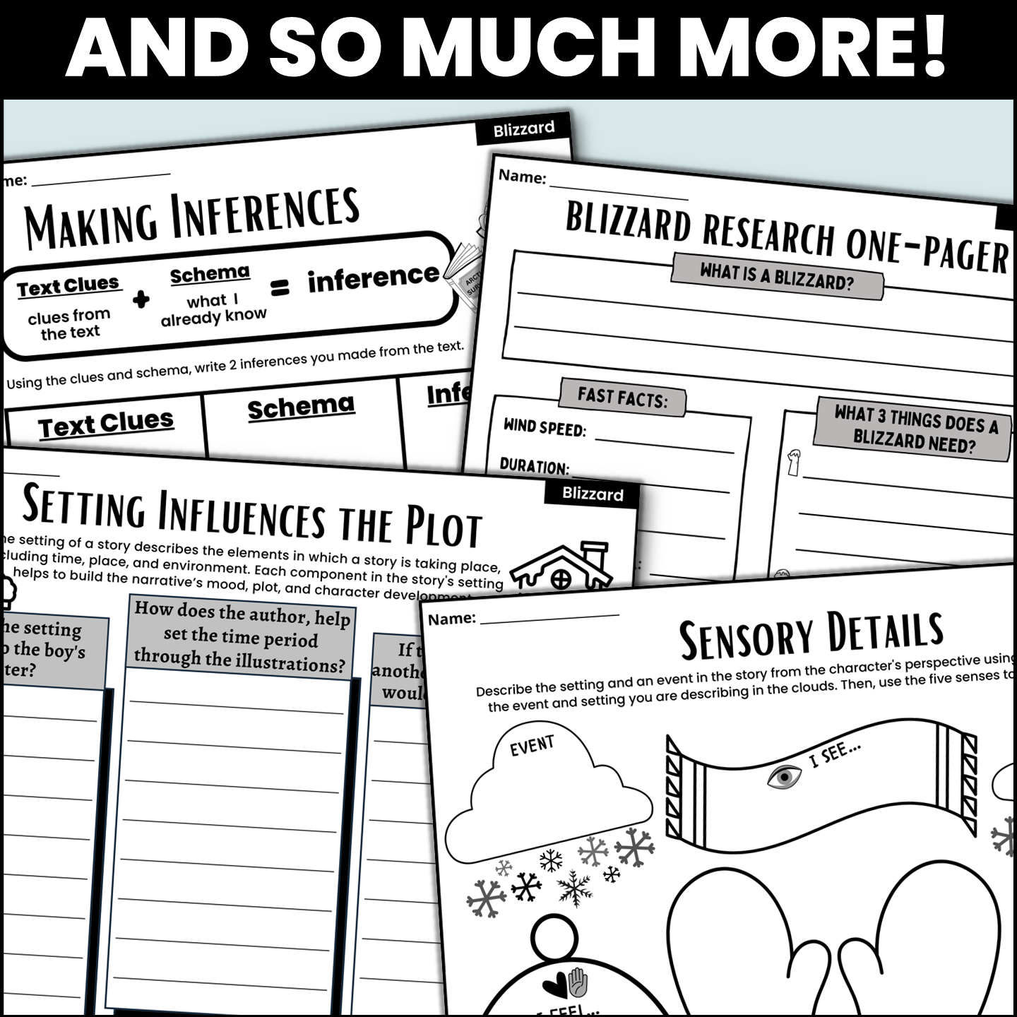 Blizzard by John Rocco Read Aloud Book Companion Activities for Winter ...