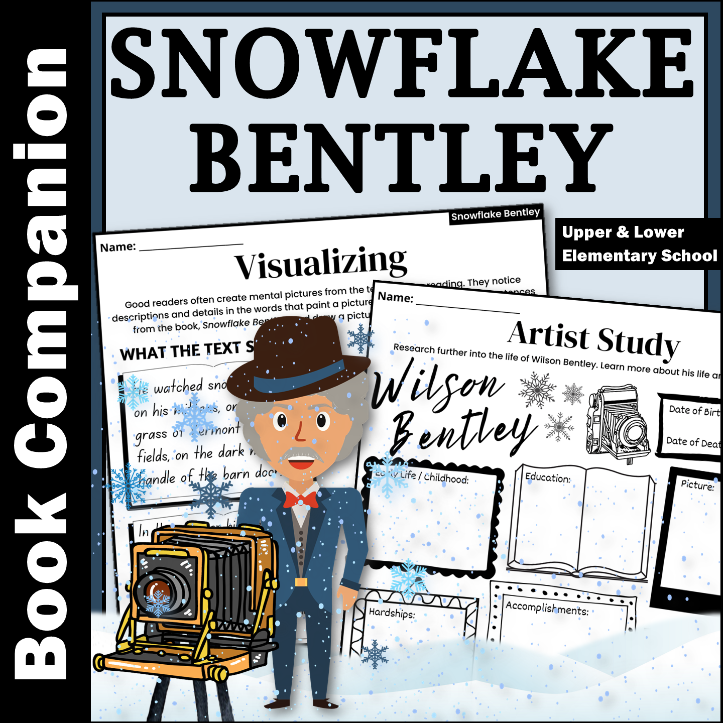 Snowflake Bentley Read Aloud Book Companion and Activities for Winter ...