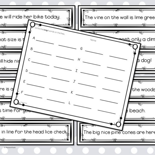 Reading Fluency Sentences CVCe - Classful