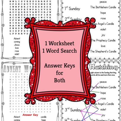 Advent Worksheet and Activity Pack for Early Learners - Classful