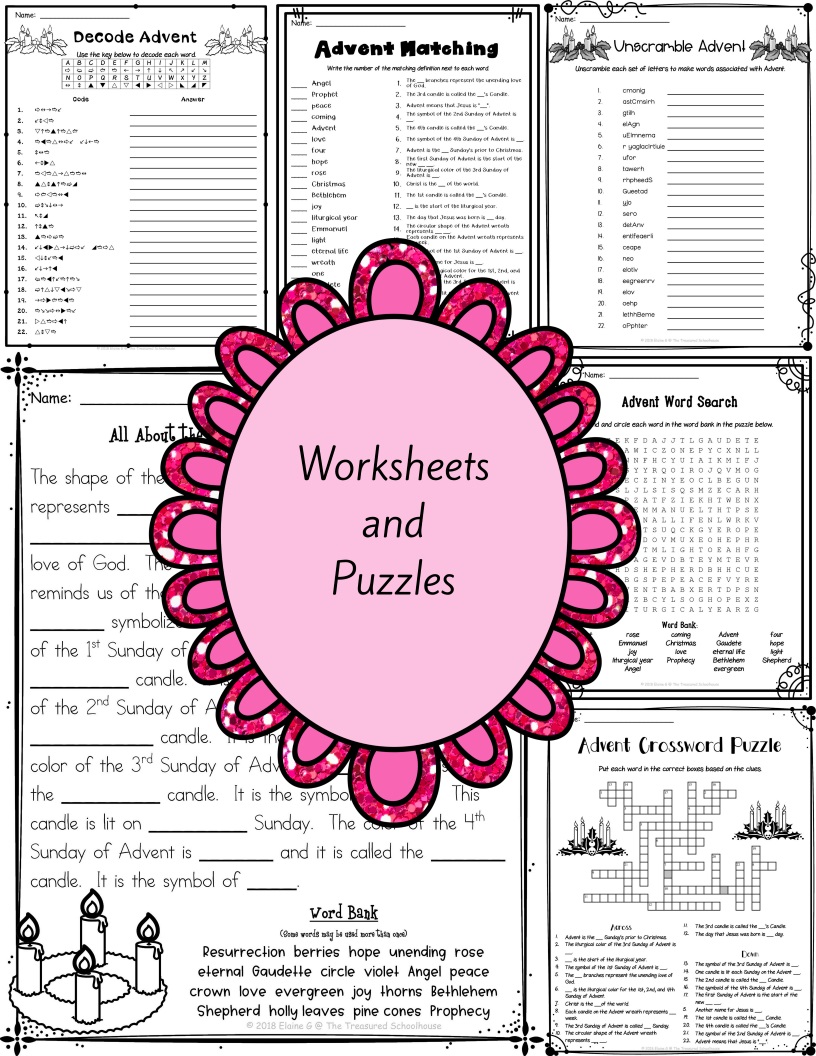 Advent Worksheet and Activity Pack 3 - Classful