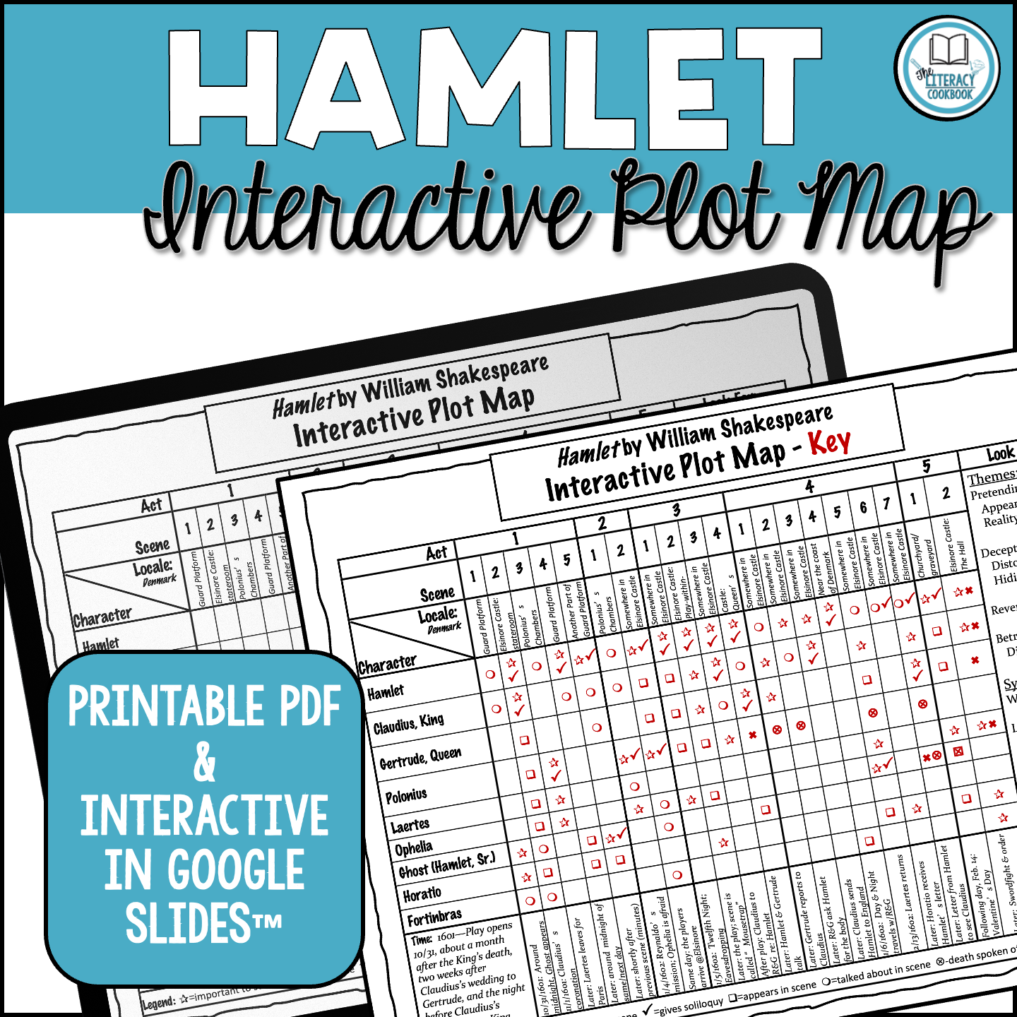 Hamlet - Interactive Plot Map for Guided Reading - Printable & Digital ...