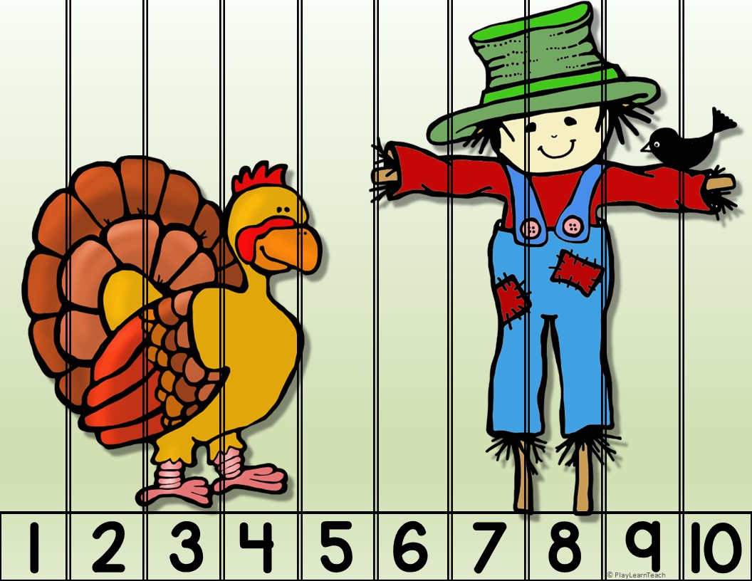 Thanksgiving Number & Alphabet Puzzles - Classful
