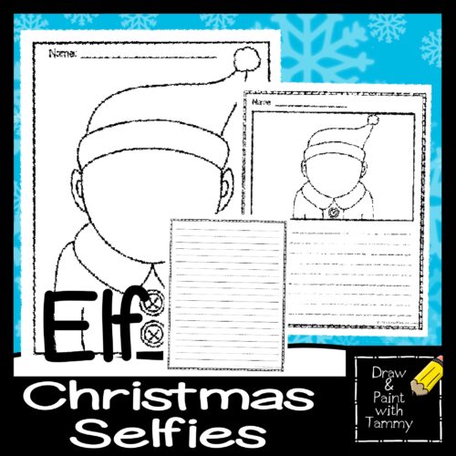 Christmas Selfies Finish the Drawing with Draw and Write Pages ...