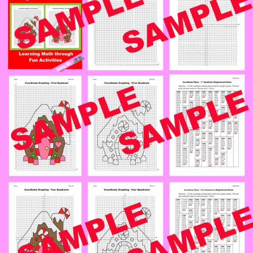 Christmas Coordinate Plane Graphing Picture- Gingerbread House - Classful