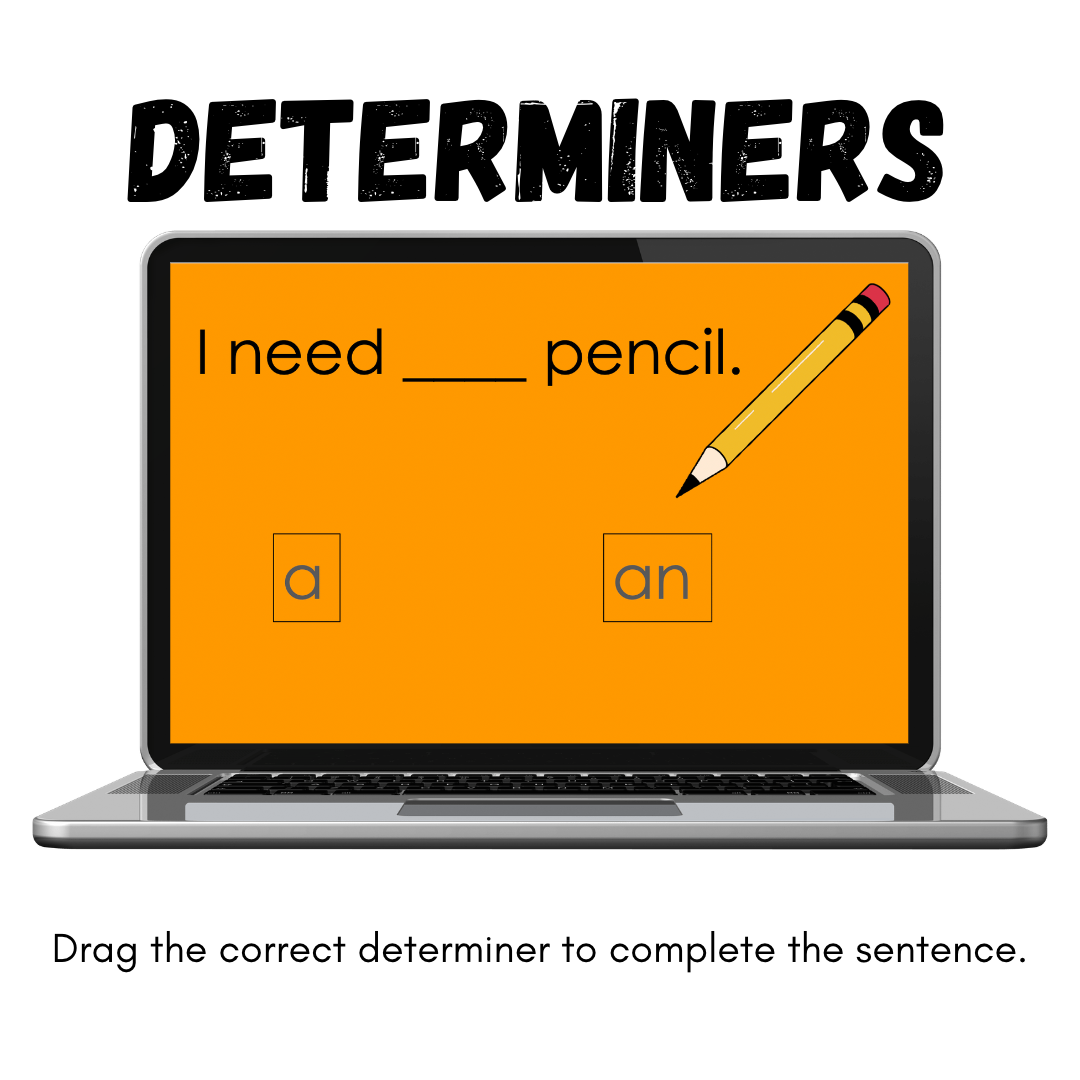 Determiners | Google Slides Activity | 1st Grade - Classful