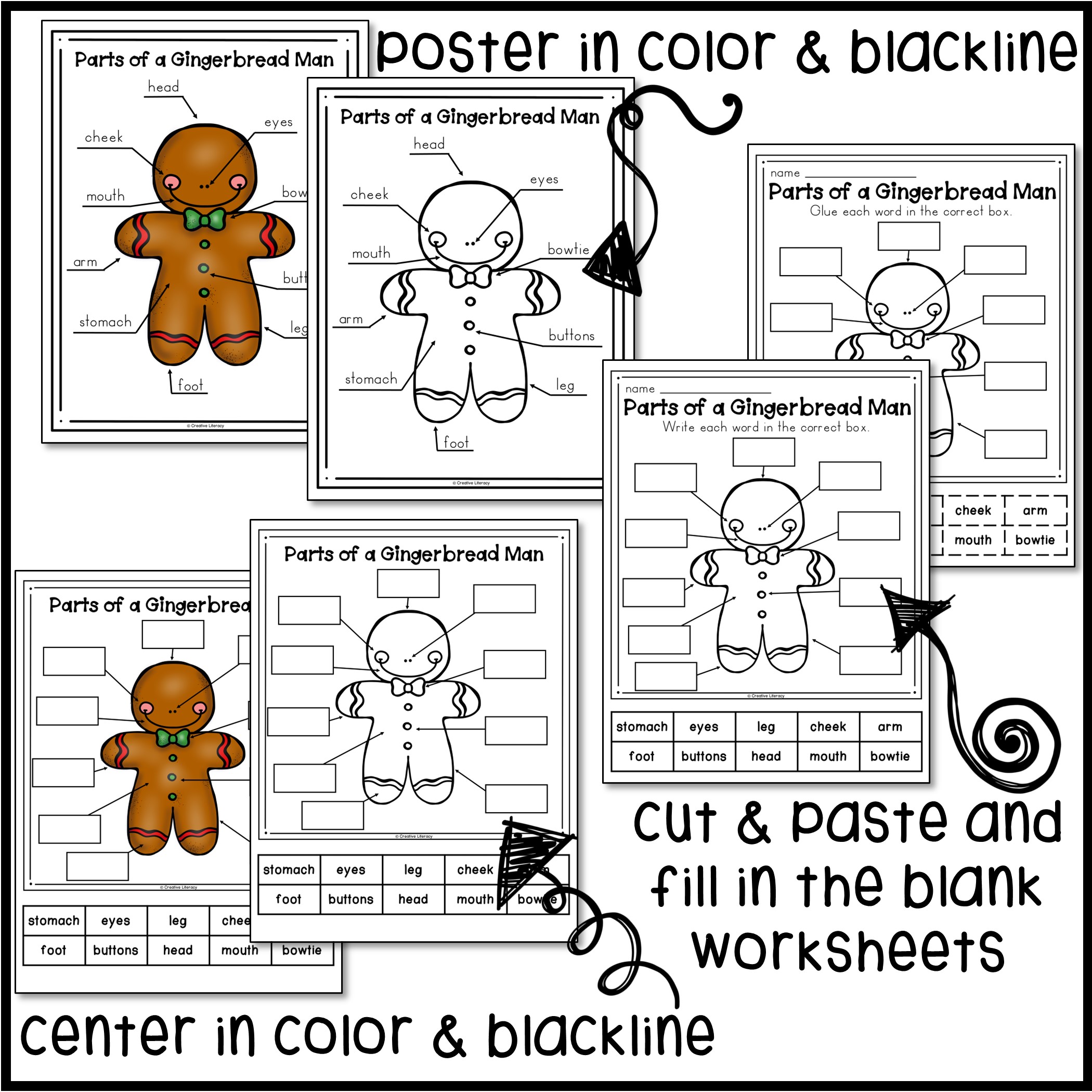 Gingerbread Labeling Activity - Classful