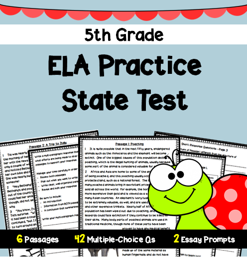 5th Grade ELA Practice State Test #3 - Classful