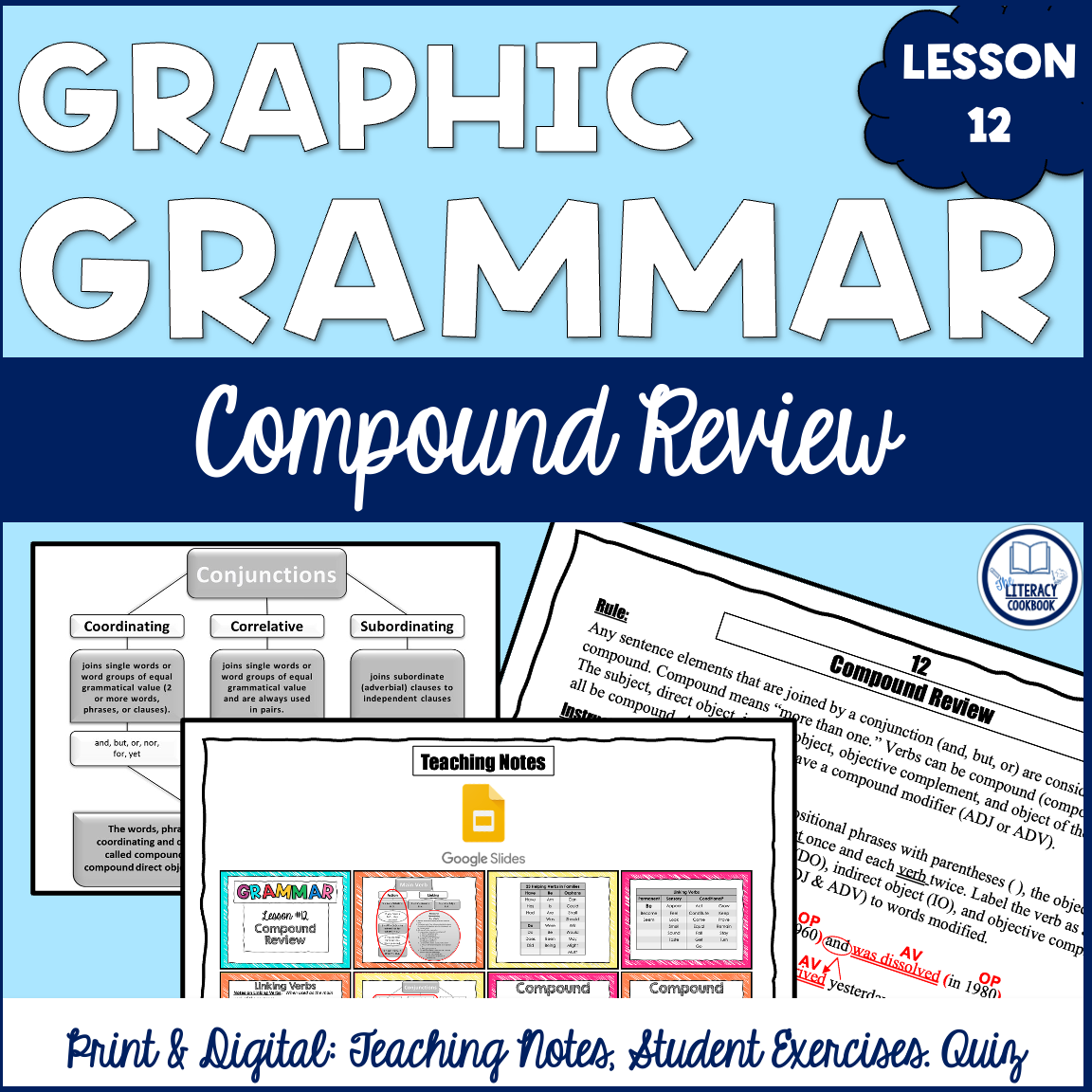 Cumulative Review of the Sentence - Graphic Grammar Lesson 12 - Print ...