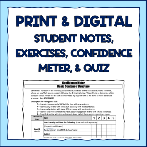 Predicate Complement Review - Graphic Grammar Lesson 15 - Print ...