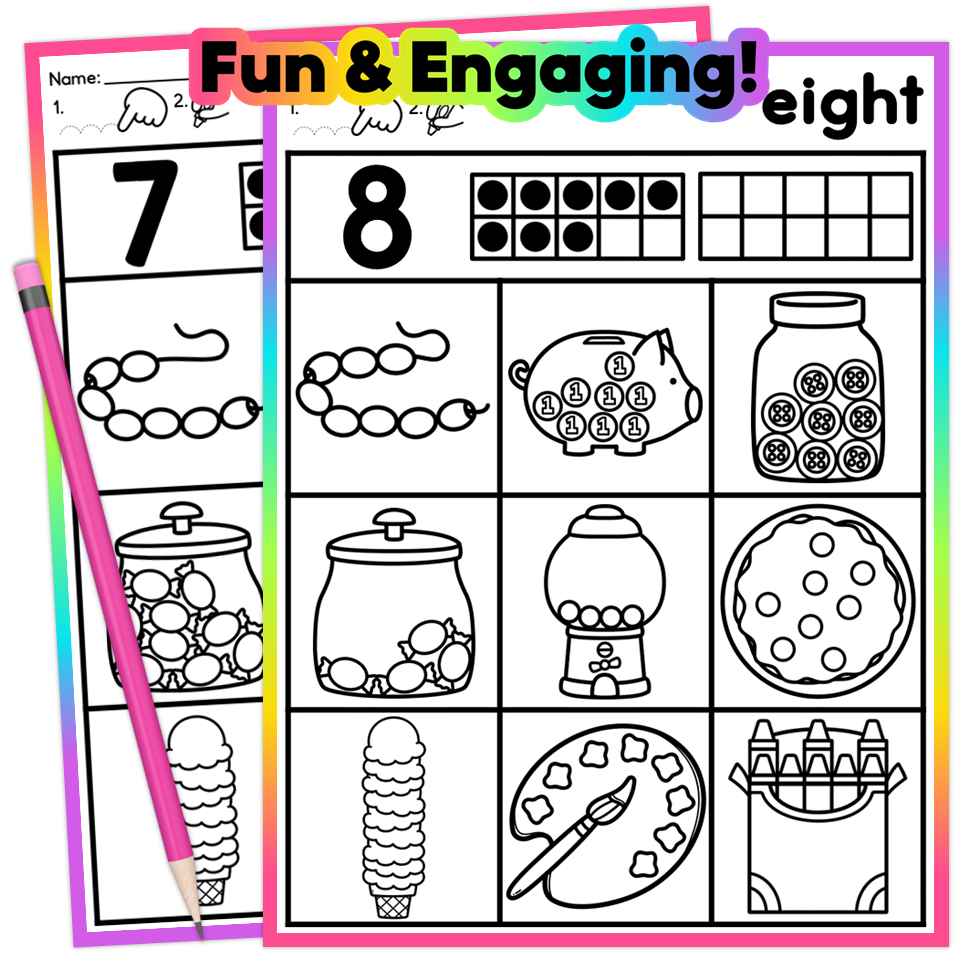 Number Sense Coloring Pages - English and Spanish - Classful