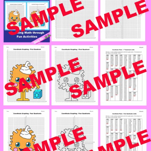 Hanukkah Coordinate Plane Graphing Picture- Hanukkah Bundle 6 in 1 ...