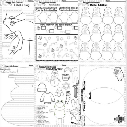 Froggy Gets Dressed Winter Book Study Companion Reading Comprehension ...