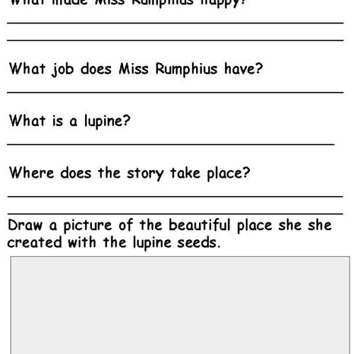 MISS RUMPHIUS BY BARBARA COONEY READING LESSONS & INTERDISCIPLINARY ...