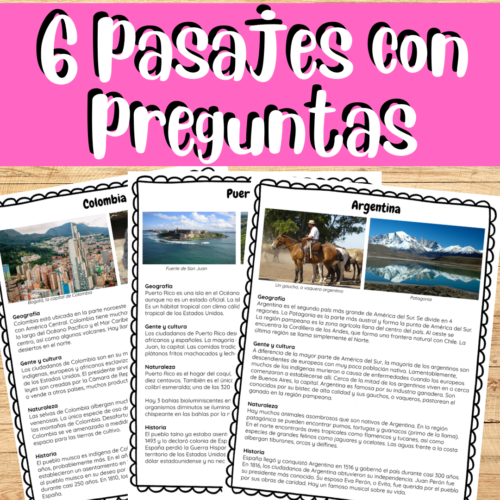 Latin American Countries Reading Passages in Spanish Países ...