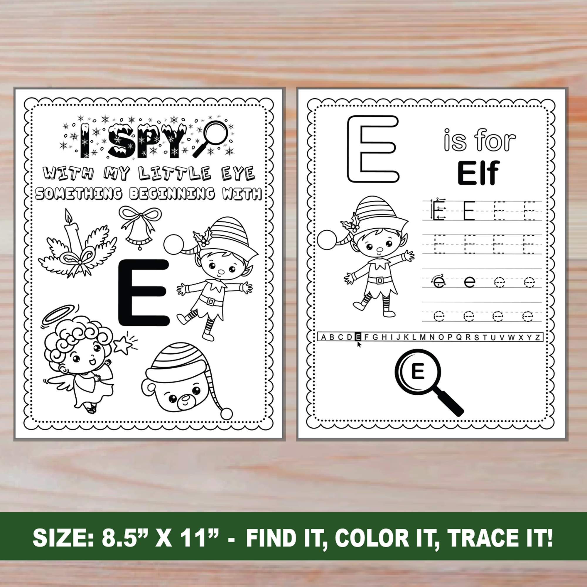 Christmas I Spy A-Z | PRINTABLE | Letter Tracing & Coloring | Christmas ...