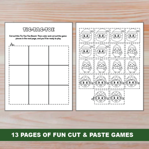 Christmas Cut and Paste Worksheets | PRINTABLE Scissor Skills | Fine ...