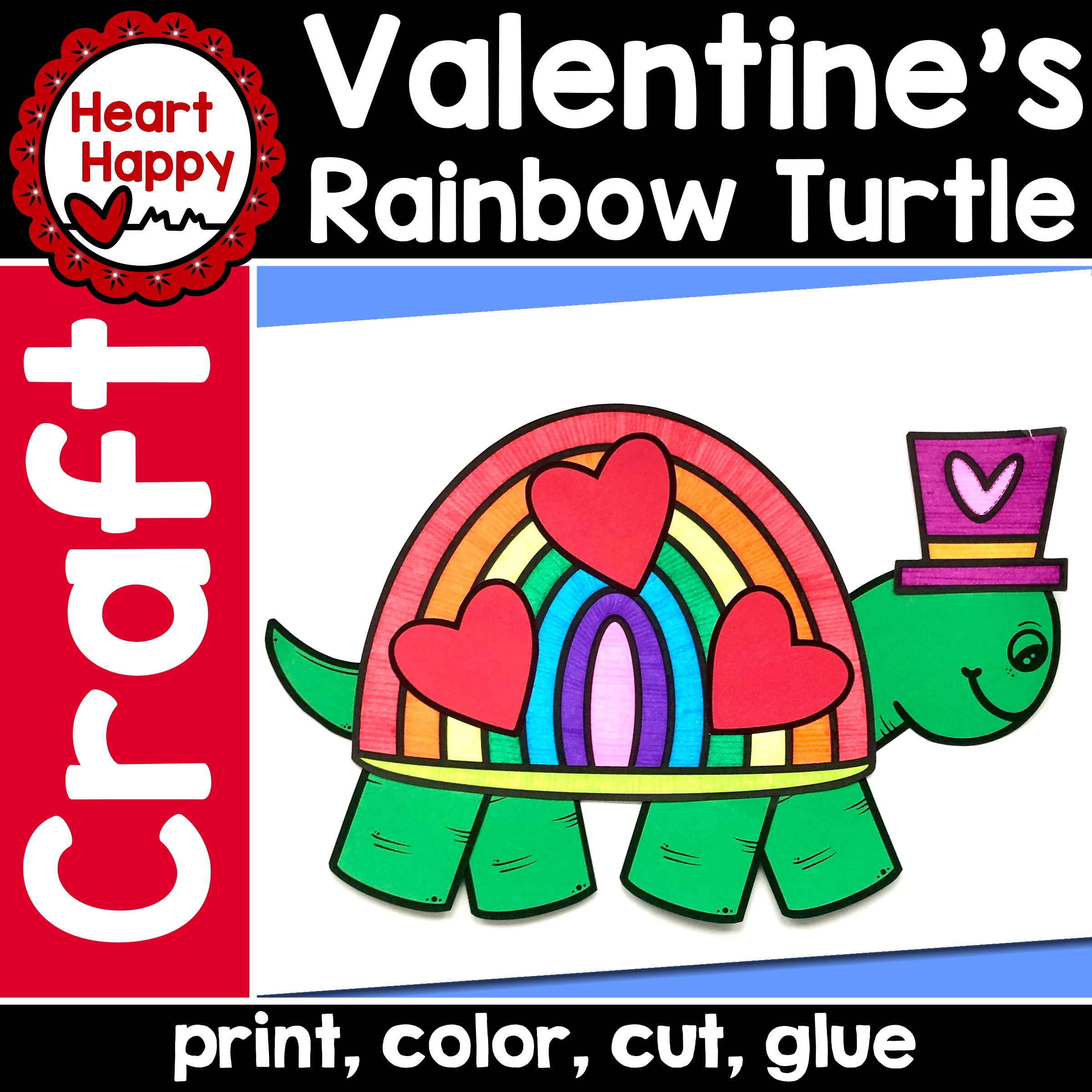Rainbow Turtle Valentine's Craft | Spring Craft - Classful