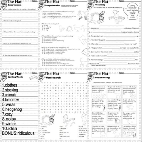 The Hat Winter Book Study Companion Reading Comprehension Literacy ...