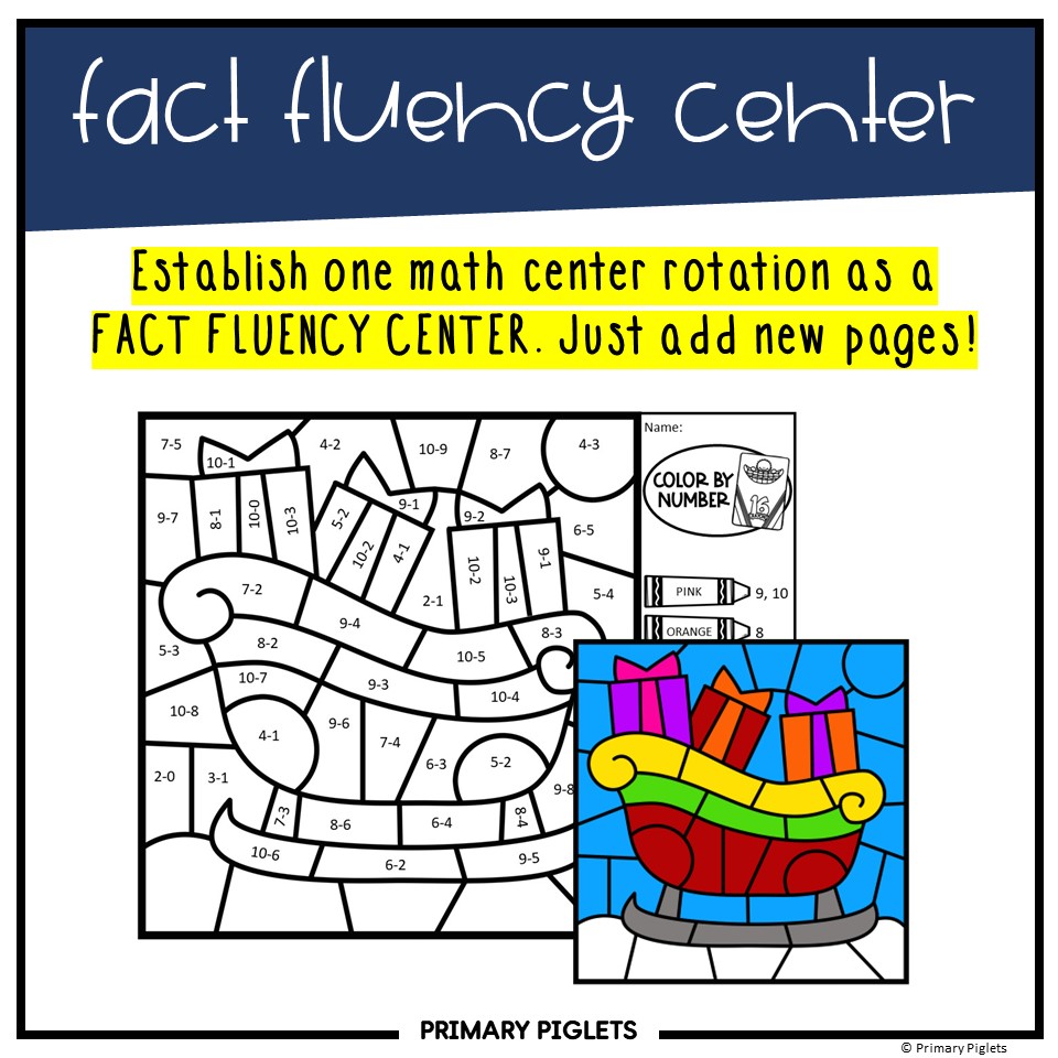 Christmas Math Coloring Pages - Subtraction to 10 Color by Number Code ...