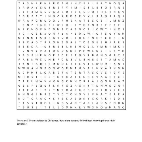 Free Christmas 2022 FUN Activity Crosswords Word Search No Prep ...