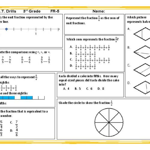 3rd Grade Math F.A.S.T. Prep- Florida B.E.S.T. Standards Review - 10 ...