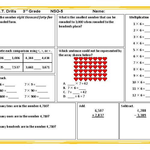 3rd Grade Math F.A.S.T. Prep- Florida B.E.S.T. Standards Review - 10 ...