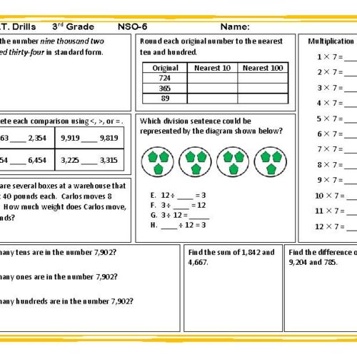 3rd Grade Math F.A.S.T. Prep- Florida B.E.S.T. Standards Review - 10 ...