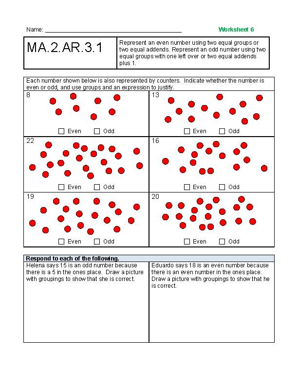 Florida BEST 2nd Grade Math- AR (Algebraic Reasoning) Progress ...