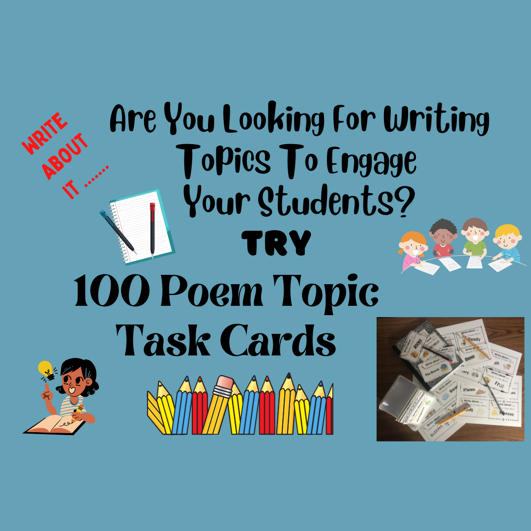 100 Poem Writing Task Cards - Classful
