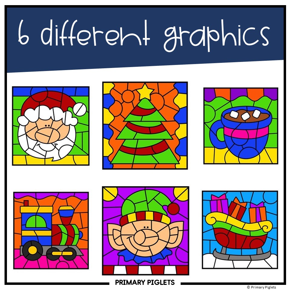 Polar Express Christmas Math Coloring Pages - Multiplication Color by ...