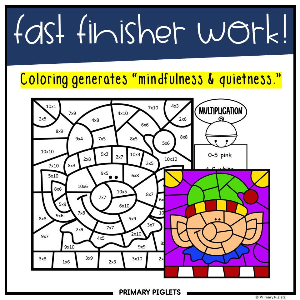 Polar Express Christmas Math Coloring Pages - Multiplication Color by ...