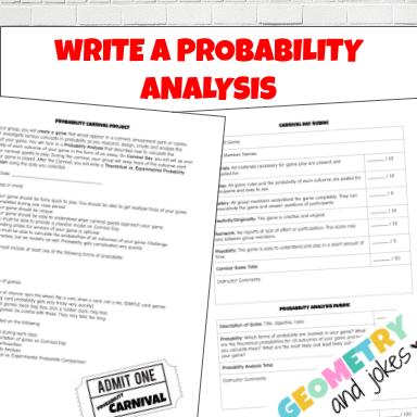 Probability Carnival Project | Theoretical and Experimental - Classful