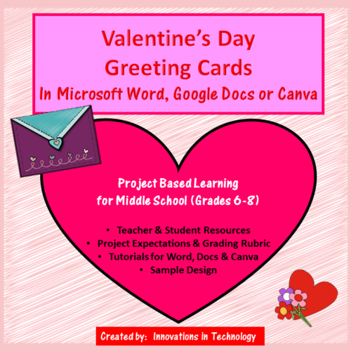 Valentine's Day Cards using Microsoft Word, Google Docs or Canva - Classful