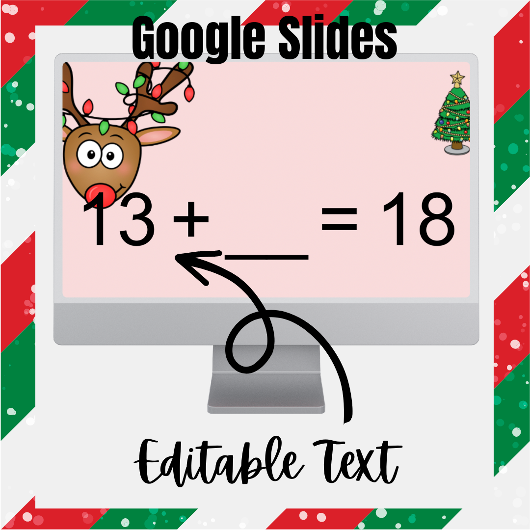Digital Christmas Math Game | 1st Grade | Number Bonds | Addition ...