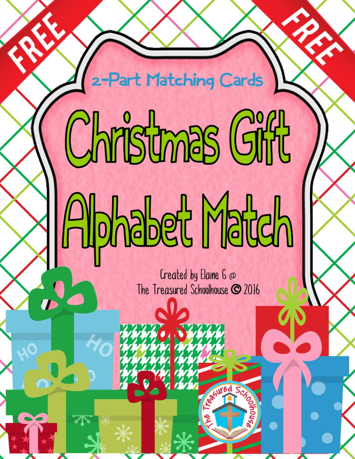 Christmas Gift Alphabet Matching 2-Part Cards {FREEbie} - Classful