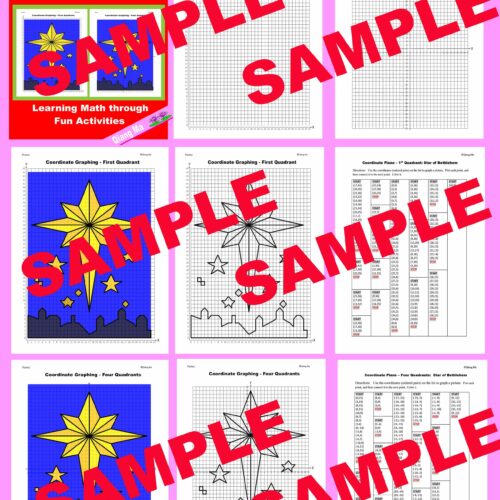 Christmas Coordinate Plane Graphing Picture- Star of Bethlehem - Classful