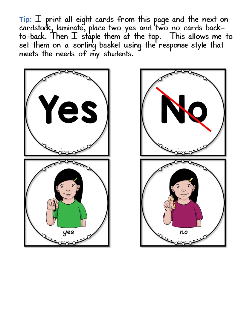 Yes No Questions Action Verbs Autism - Classful