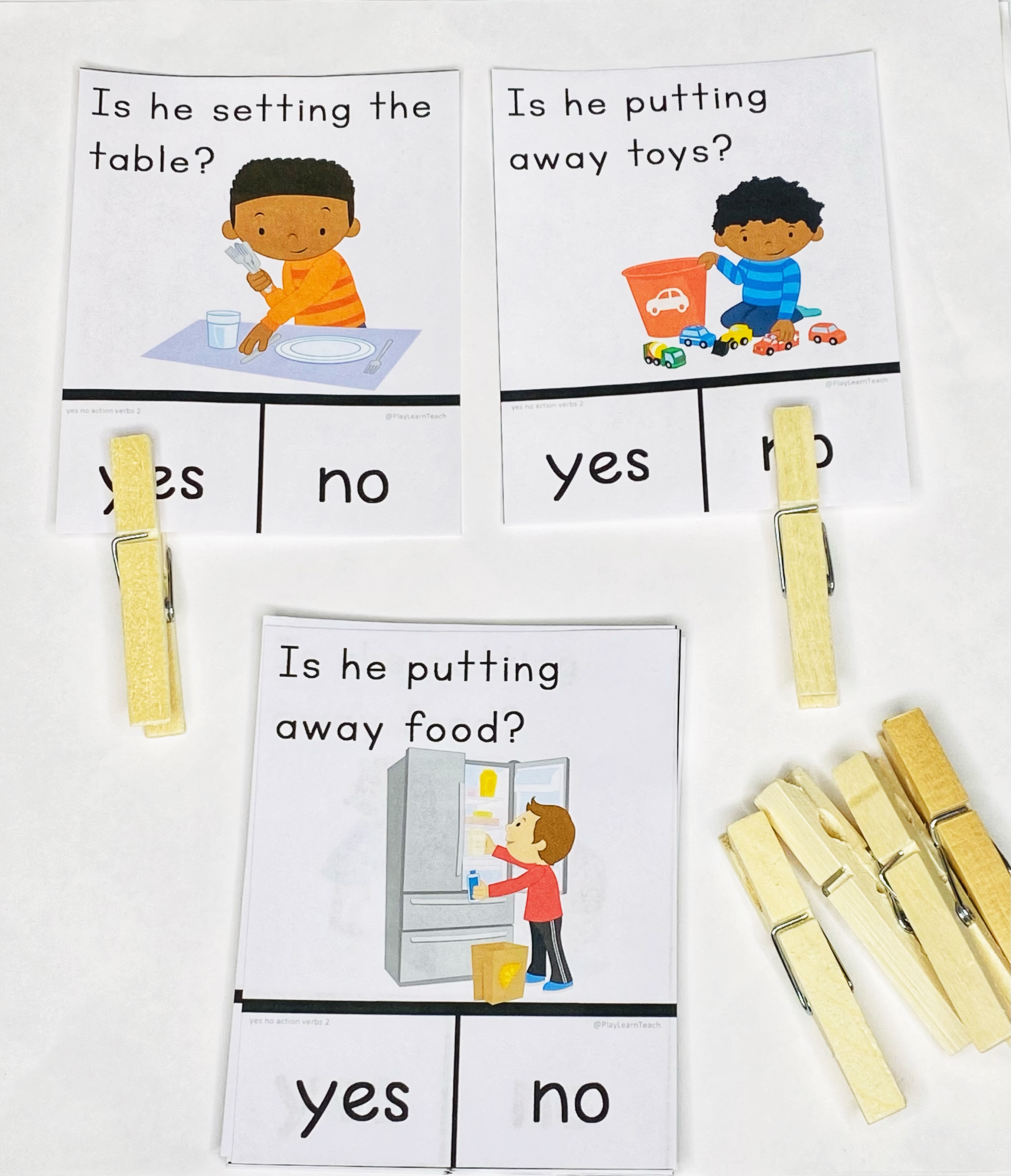 Yes No Questions Action Verbs Set 2 | Speech Therapy - Classful