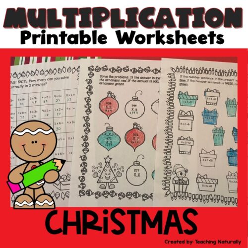 Christmas Multiplication Worksheets - Classful