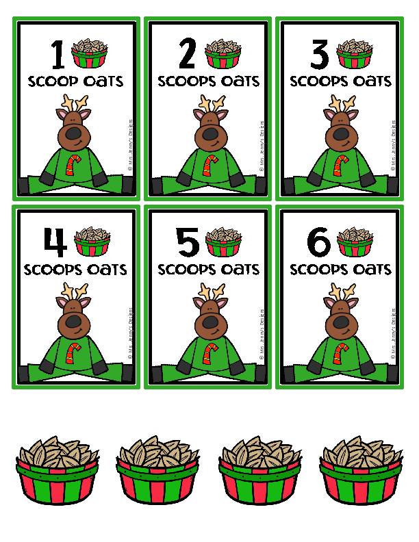 Christmas Feed the Reindeer Sensory Bin Counting Math Activity for ...