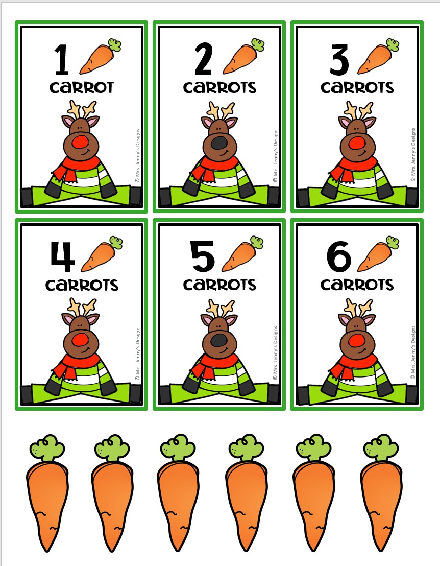 Christmas Feed the Reindeer Sensory Bin Counting Math Activity for ...