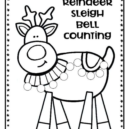 Christmas Reindeer Sleigh Bell Counting Math Activity for Preschool ...