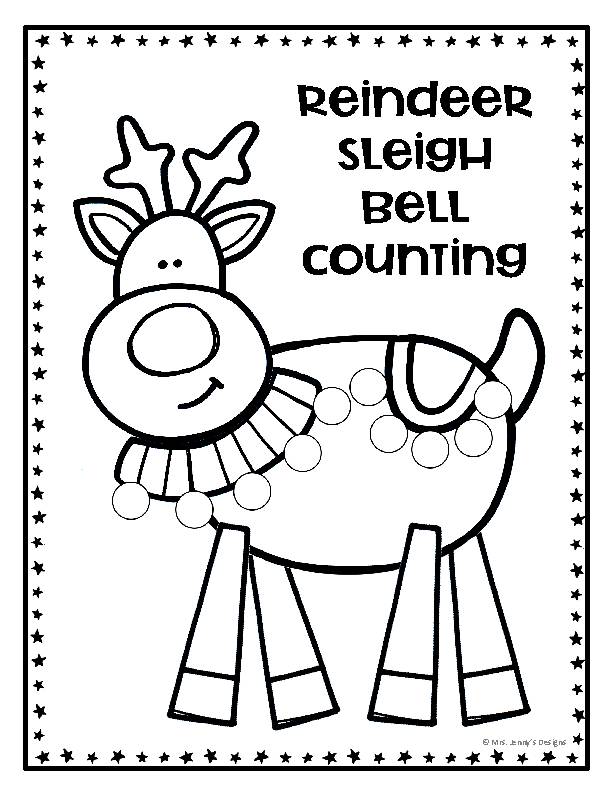Christmas Reindeer Sleigh Bell Counting Math Activity for Preschool ...