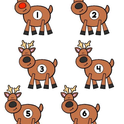 Christmas Reindeer Number Sequencing and Counting Activity for ...