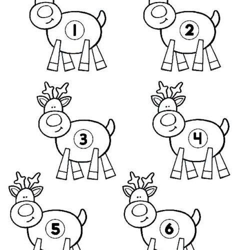Christmas Reindeer Number Sequencing and Counting Activity for ...
