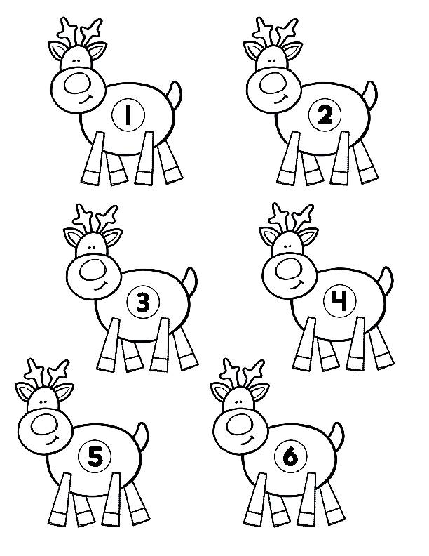 Christmas Reindeer Number Sequencing and Counting Activity for ...