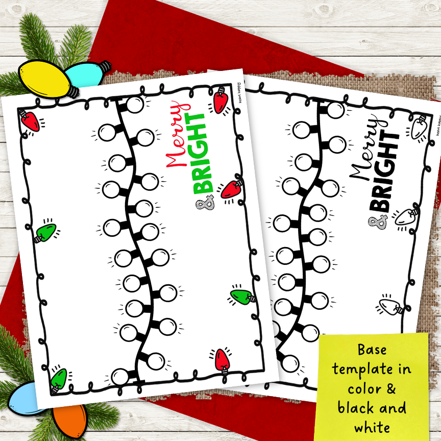 Christmas Lights Finger Painting Keepsake Craft - Classful