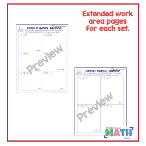 Christmas and Winter Systems of Equations Coloring Activity - Classful
