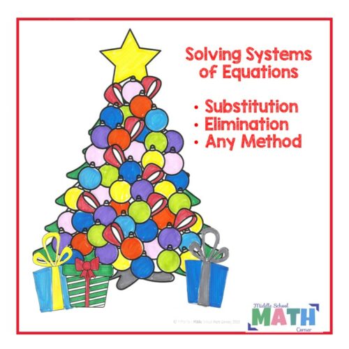 Christmas and Winter Systems of Equations Coloring Activity - Classful